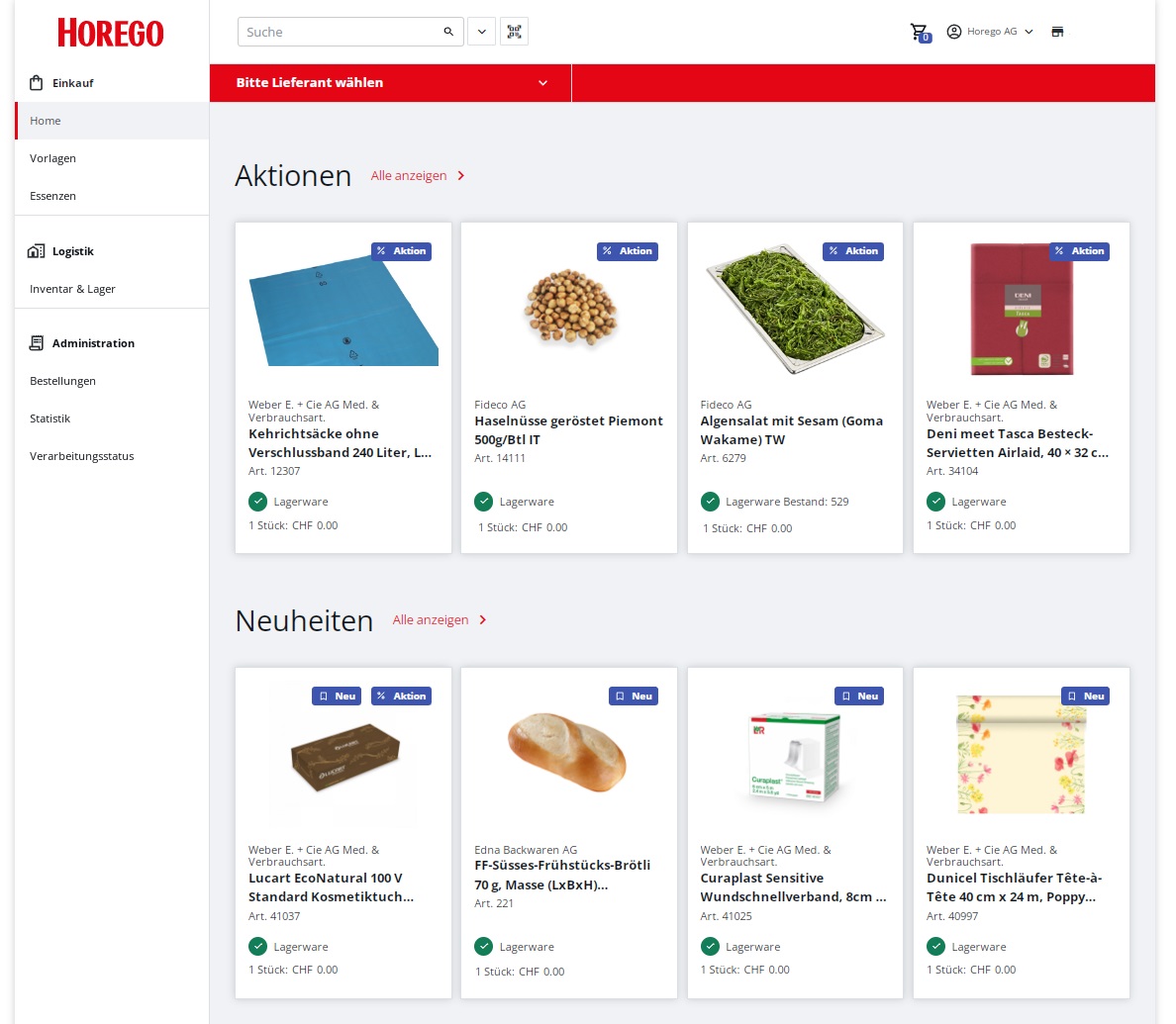 HOREGO AG :: Horego direct, Einkaufsplattform, Einkaufsmanagement ...