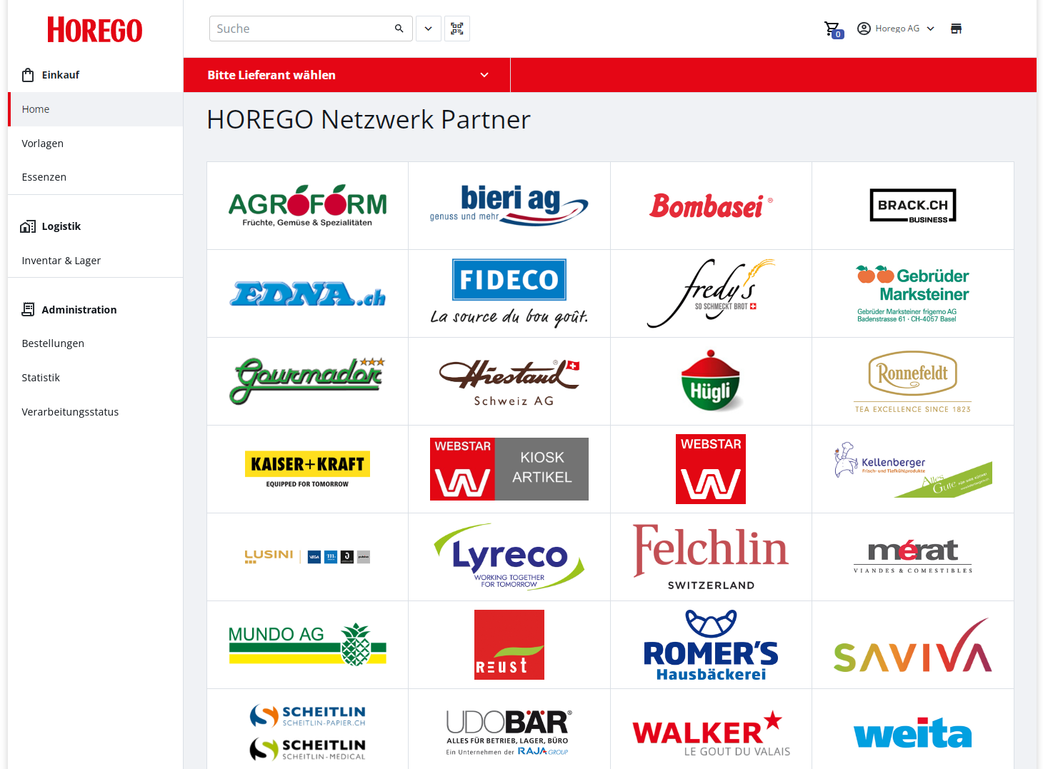 HOREGO AG :: Horego direct, Einkaufsplattform, Einkaufsmanagement ...